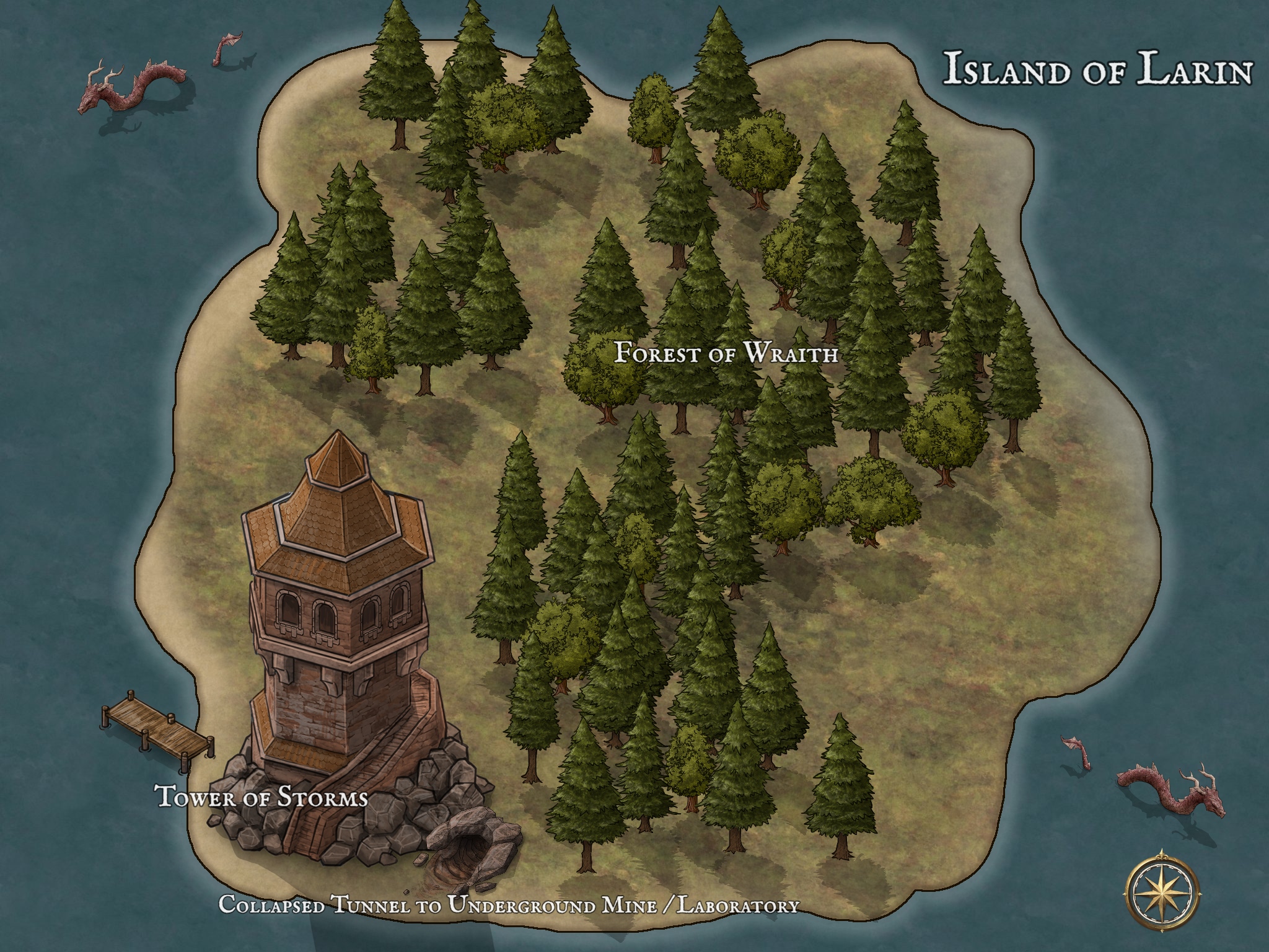 Island of Larin Maps