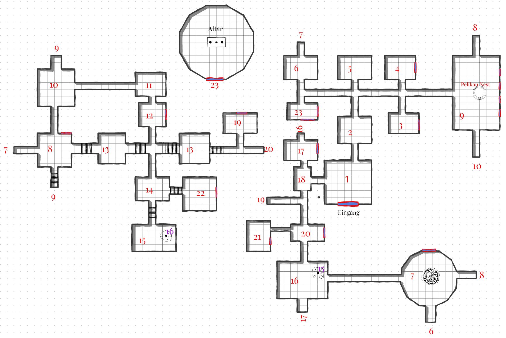 Räume im Magierturm Maps - Kanka
