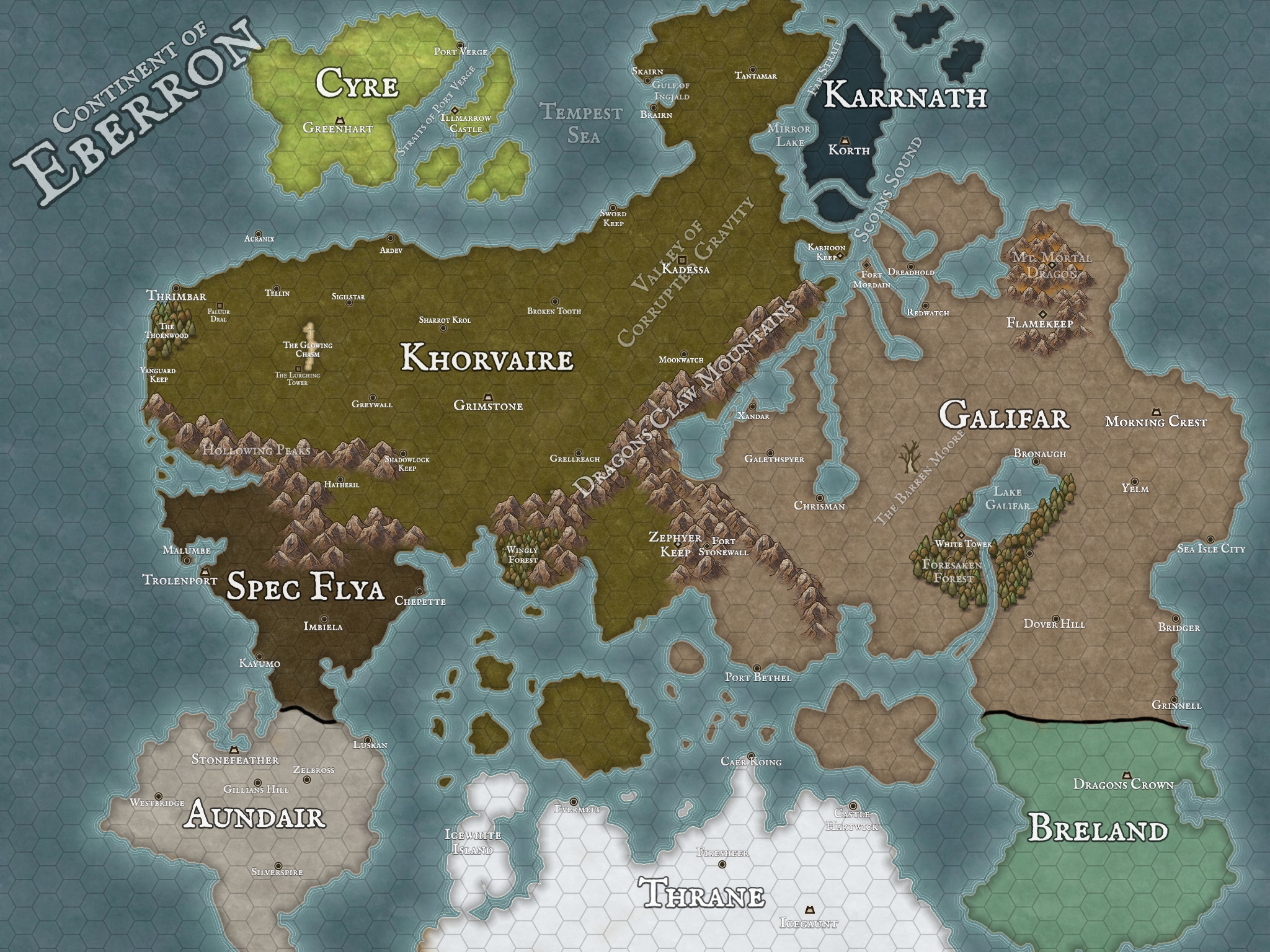 Continent of Eberron - Maps - Kanka