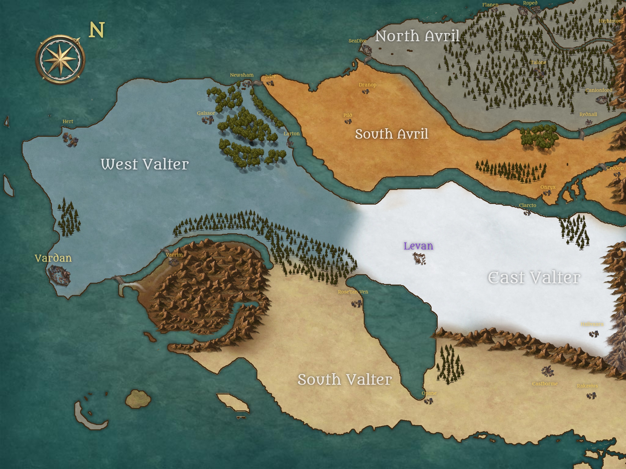 Naroth (Political) Maps