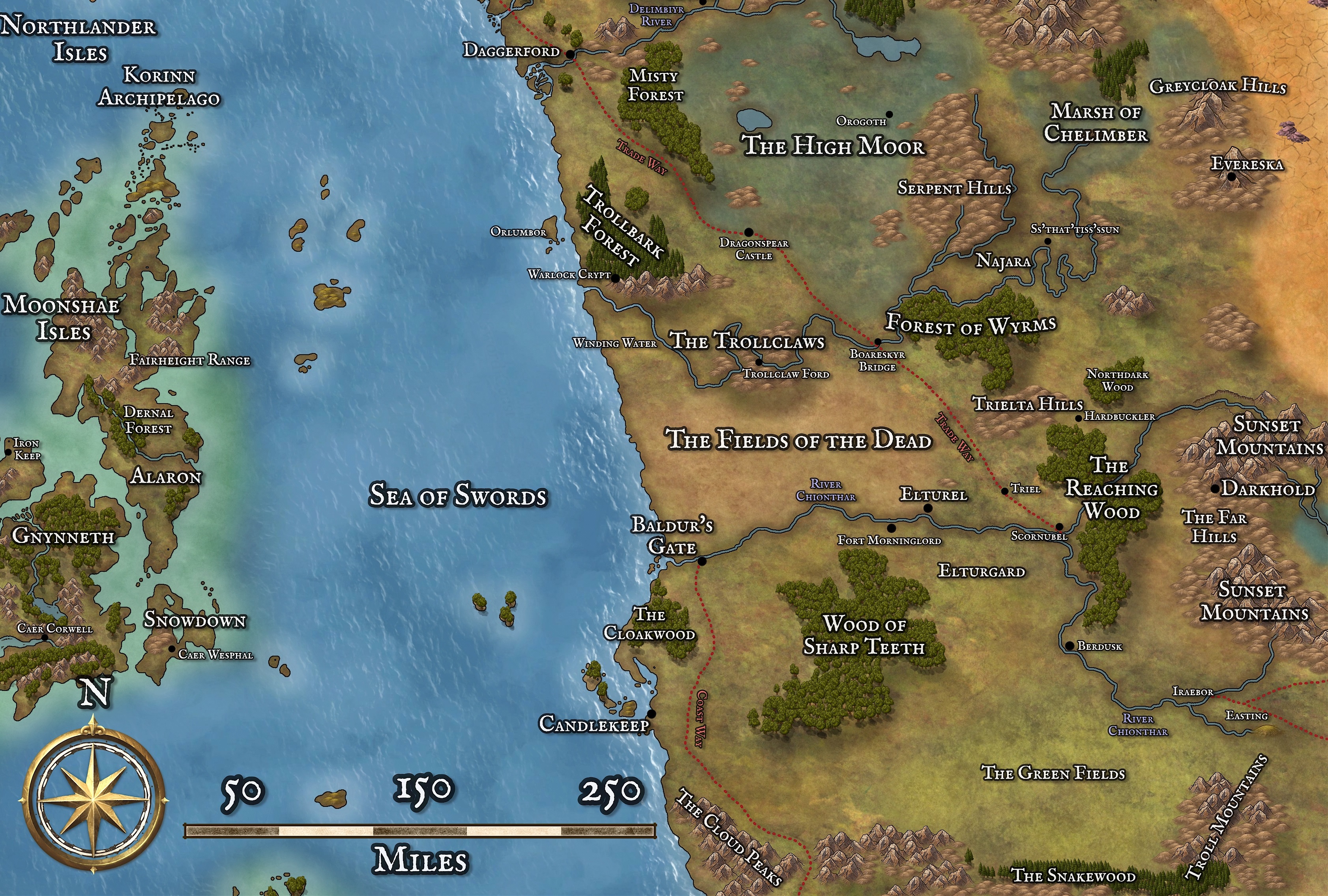 Costa da Espada - Inferior Maps